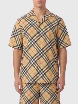 Burberry Silk Shirt With Vintage Check Print - Sand
