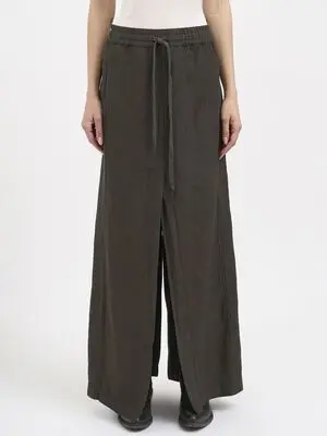 Andrea Ya'aqov Maxi Skirt With Drawstring Waist And Slits