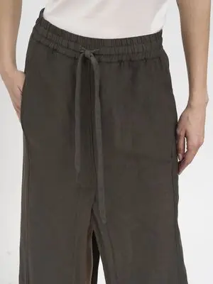 Andrea Ya'aqov Maxi Skirt With Drawstring Waist And Slits