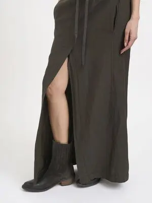 Andrea Ya'aqov Maxi Skirt With Drawstring Waist And Slits