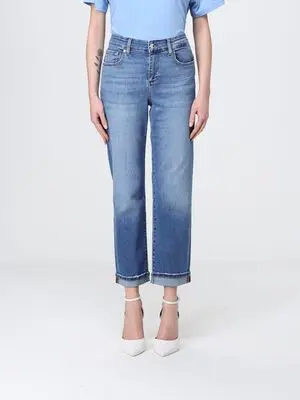 Liu Jo Cropped Stretch Denim Jeans - Blue