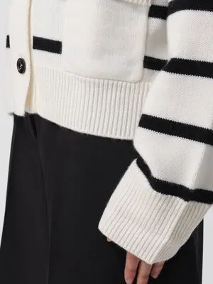 MEIMEIJ Striped Button-up Cardigan
