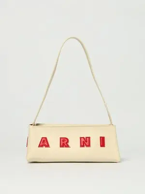 Marni Leather Shoulder Bag - Ivory