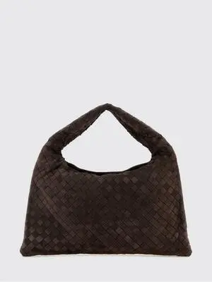 Bottega Veneta Hop Bag In Intrecciato Suede - Brown