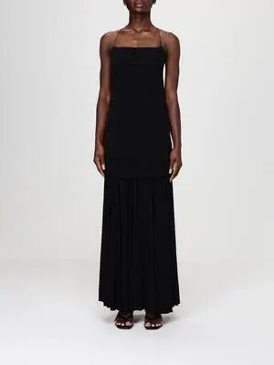Jacquemus Long Draped Dress - Black