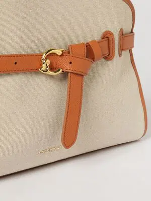 COCCINELLE Sabine Cotton Canvas Bag - Brick Red