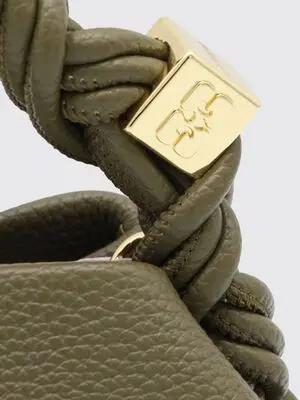 GANNI Butterfly Mini Recycled Leather Handbag With Braided Handle