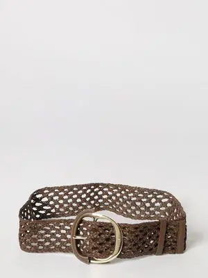 TWINSET Crochet Raffia Belt - Coffee