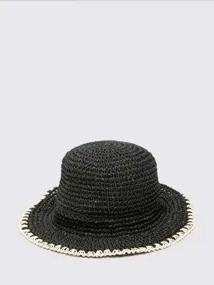 BY MALENE BIRGER Raffia Bucket Hat - Black