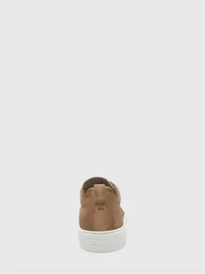 Santoni Leather Slip-on Trainers - Sand