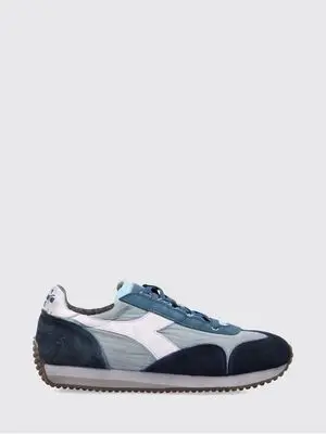 DIADORA Equipe Dirty Sneakers In Used Suede And Canvas - Blue