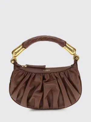Balmain Bène Leather Handbag - Brown