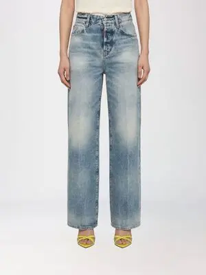 Dsquared2 Cotton Denim Straight Jeans