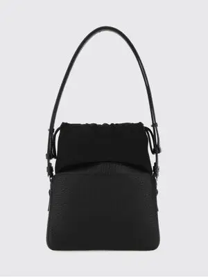 MAISON MARGIELA 5ac Bucket Bag In Grained Leather And Canvas