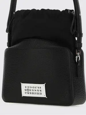 MAISON MARGIELA 5ac Bucket Bag In Grained Leather And Canvas