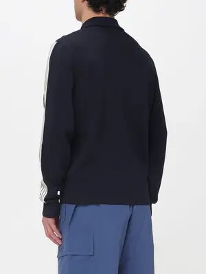AUTRY Viscose Knit Polo Cardigan With Stripes
