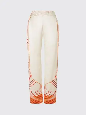 Raquel Diniz Printed Silk Palazzo Trousers