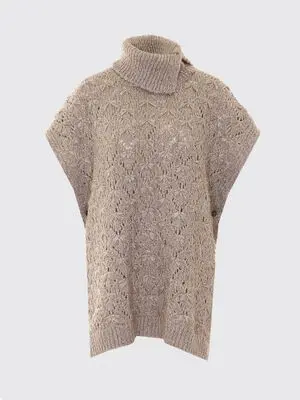 Fabiana Filippi Knitted Cape - Grey