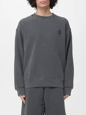 Carhartt Work In Progress Cotton Crewneck Sweatshirt With Logo - Black