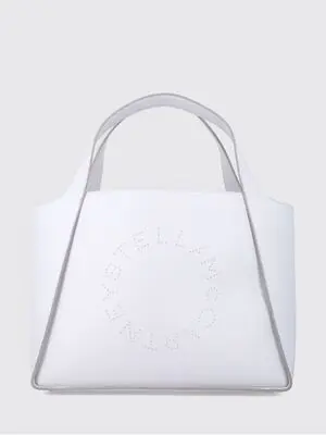 Stella McCartney Faux Leather Bag With Micro Stud Logo - Grey