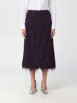 Dries Van Noten Fringed Midi Skirt - Violet