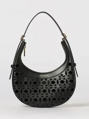 COCCINELLE Whisper Perforated Leather Bag - Black