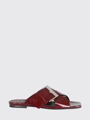 POEVE Leather Emma Mules - Red