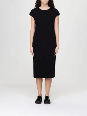 EA7 Logo Embellished Midi Dress - Black