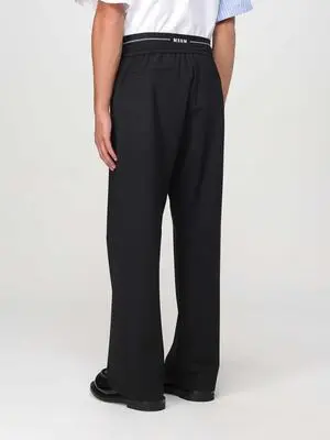 MSGM Wide-leg Trousers With Elasticated Waistband