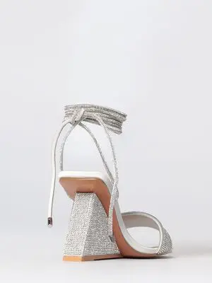 TWENTY FOURHAITCH Lezira Rhinestone Fabric Wedge Sandal