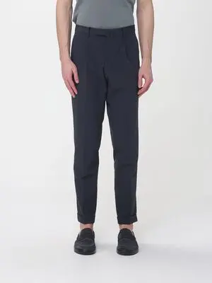 BRIGLIA 1949 Slim Fit Tailored Cotton Trousers - Blue