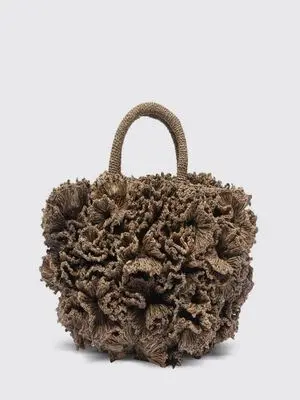IBELIV Coral Raffia Handbag - Brown