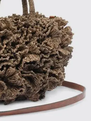 IBELIV Coral Raffia Handbag - Brown
