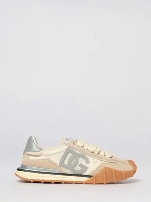 Dolce & Gabbana Dg Athletic Sneakers In Suede And Nylon - Beige