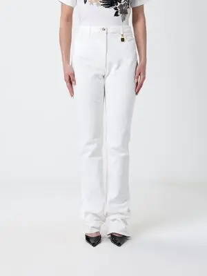 Elisabetta Franchi Stretch Denim Slim Fit Jeans - Ivory