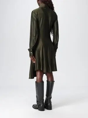 Rabanne Buttoned Draped Midi Dress