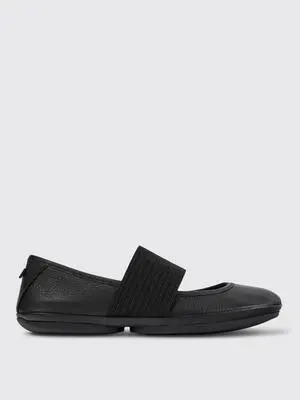 Camper Ballet Flats With Elastic Strap - Black