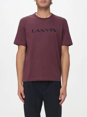 LANVIN Cotton T-shirt With Logo - Red
