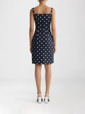 PATOU Polka Dot Crêpe Mini Dress