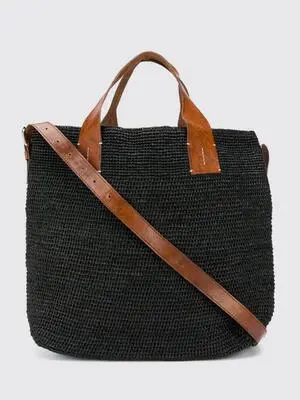 IBELIV Mety Crocheted Raffia Tote Bag - Black
