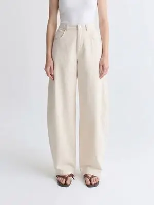 Séfr Twill Baggy Trousers - Ecru