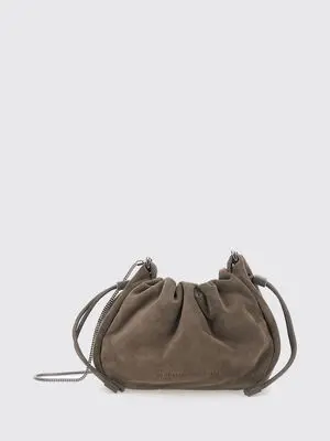 Brunello Cucinelli Suede Drawstring Bucket Bag - Brown