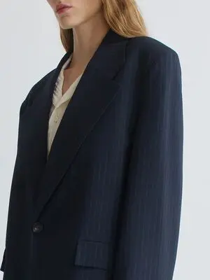Séfr Pinstriped Oversized Blazer