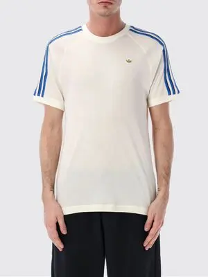 ADIDAS ORIGINALS Crew-neck T-shirt In Cotton And Wool Blend - White