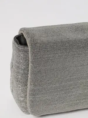 Brunello Cucinelli Leather Pouch With All Over Monile