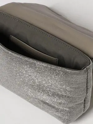 Brunello Cucinelli Leather Pouch With All Over Monile