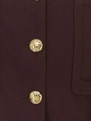 Elisabetta Franchi Cropped Jacket - Brown