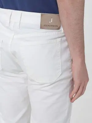 JECKERSON John Slim Fit Trousers In Stretch Cotton - White