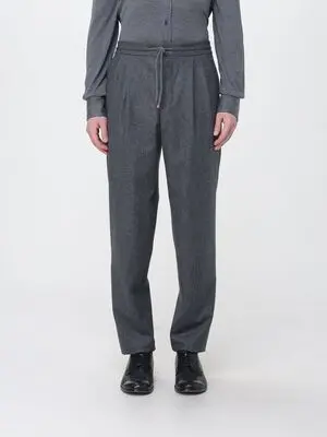 Brunello Cucinelli Virgin Wool Slim Fit Trousers With Drawstring Waist Grey 1