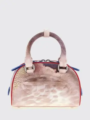 DIESEL® 1dr Dome Bag In Printed Synthetic Leather - Pink